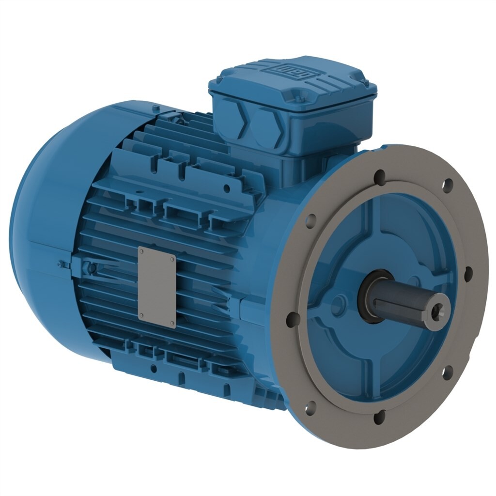 W21 IE3 AL 90S/L-6 0,75kW 6p B5 WEG draaistroommotor flens, AL 2/4 ...