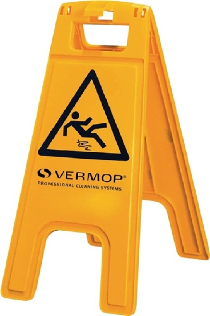Waarschuwingsbord let op slipgevaar geel / zwart | TZ02679
