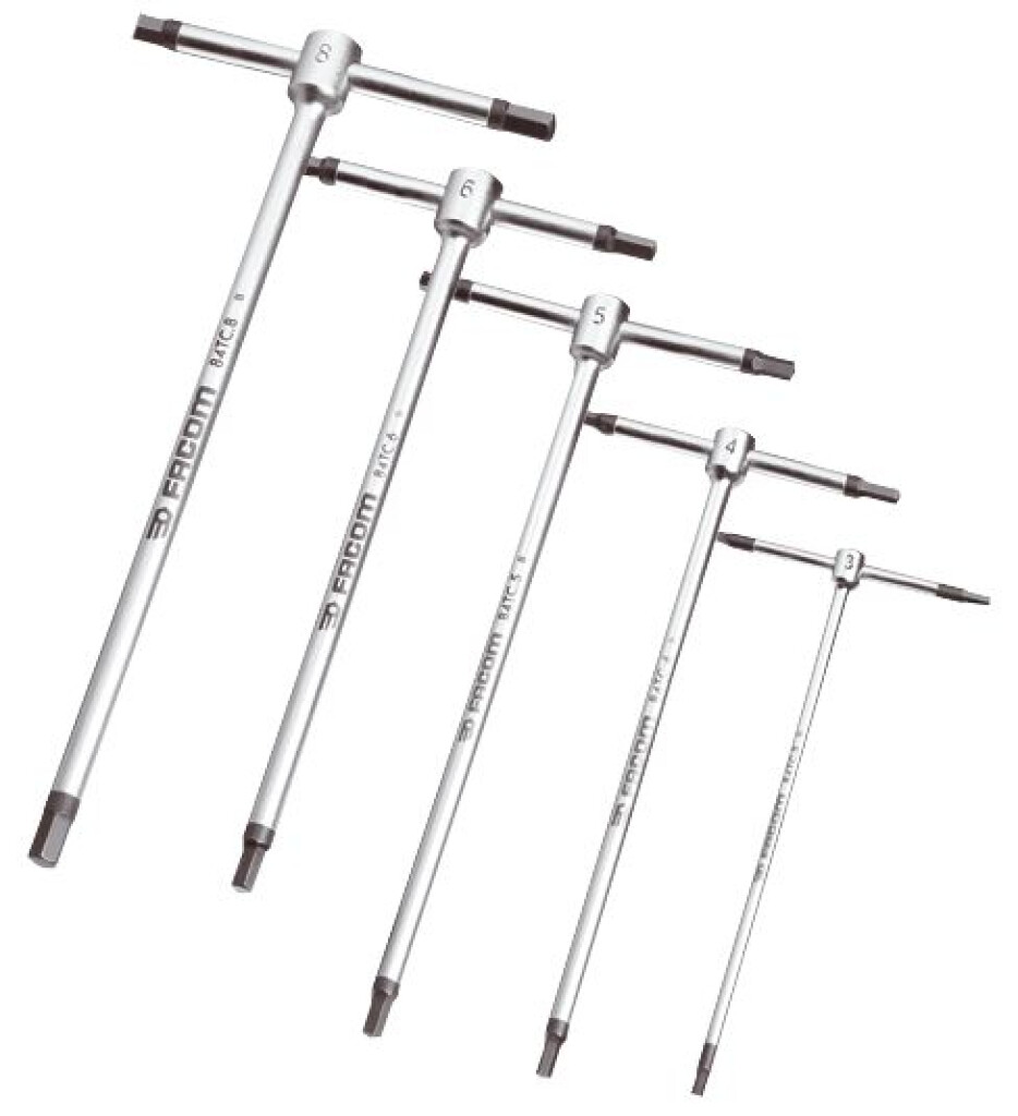 84TC.JE5 Facom set van 5 inbussleutels met t-greep 3 - 8mm | GF20970