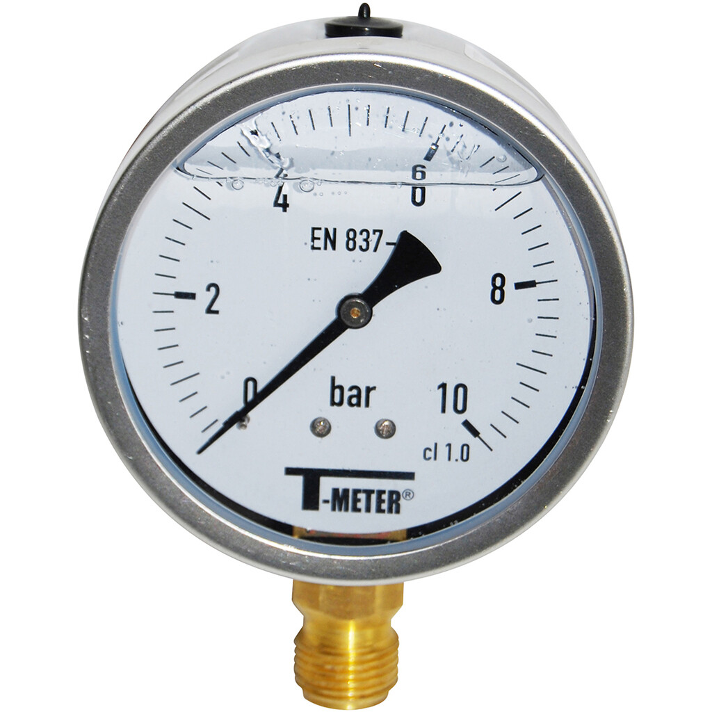 Basic 1615 -1/1b Distrilabo Manometer kast Ø100mm -1/+1bar Class 1 RVS ...