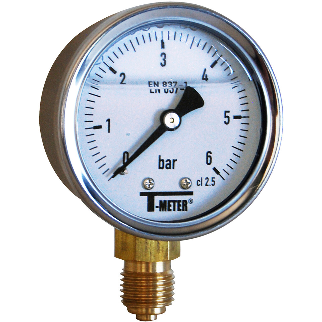 Basic 1612 -1/1b Distrilabo Manometer kast Ø50mm -1/+1bar Class 2,5 RVS ...