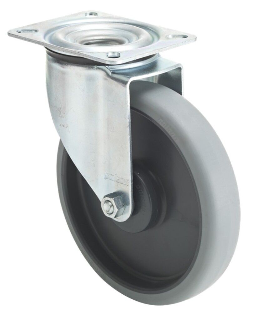 JPPE 2003 5100 Colson Zwenkwiel, Thermoplastisch grijs rubberband | IA33537